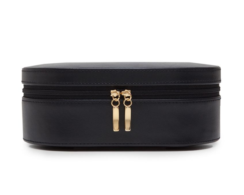 HERITAGE OVAL ZIP CASE - BLACK — MulloysJewelry