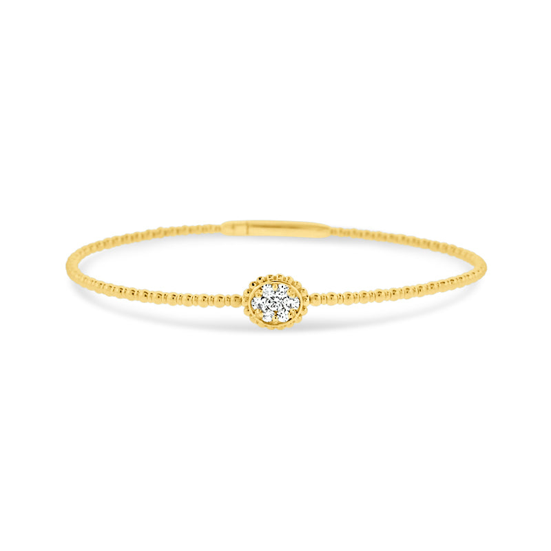 14K YELLOW GOLD DIAMOND FLEX BRACELET — MulloysJewelry