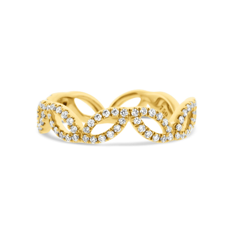 PRIVE' 18K YELLOW GOLD DIAMOND JULIETTE BAND — MulloysJewelry