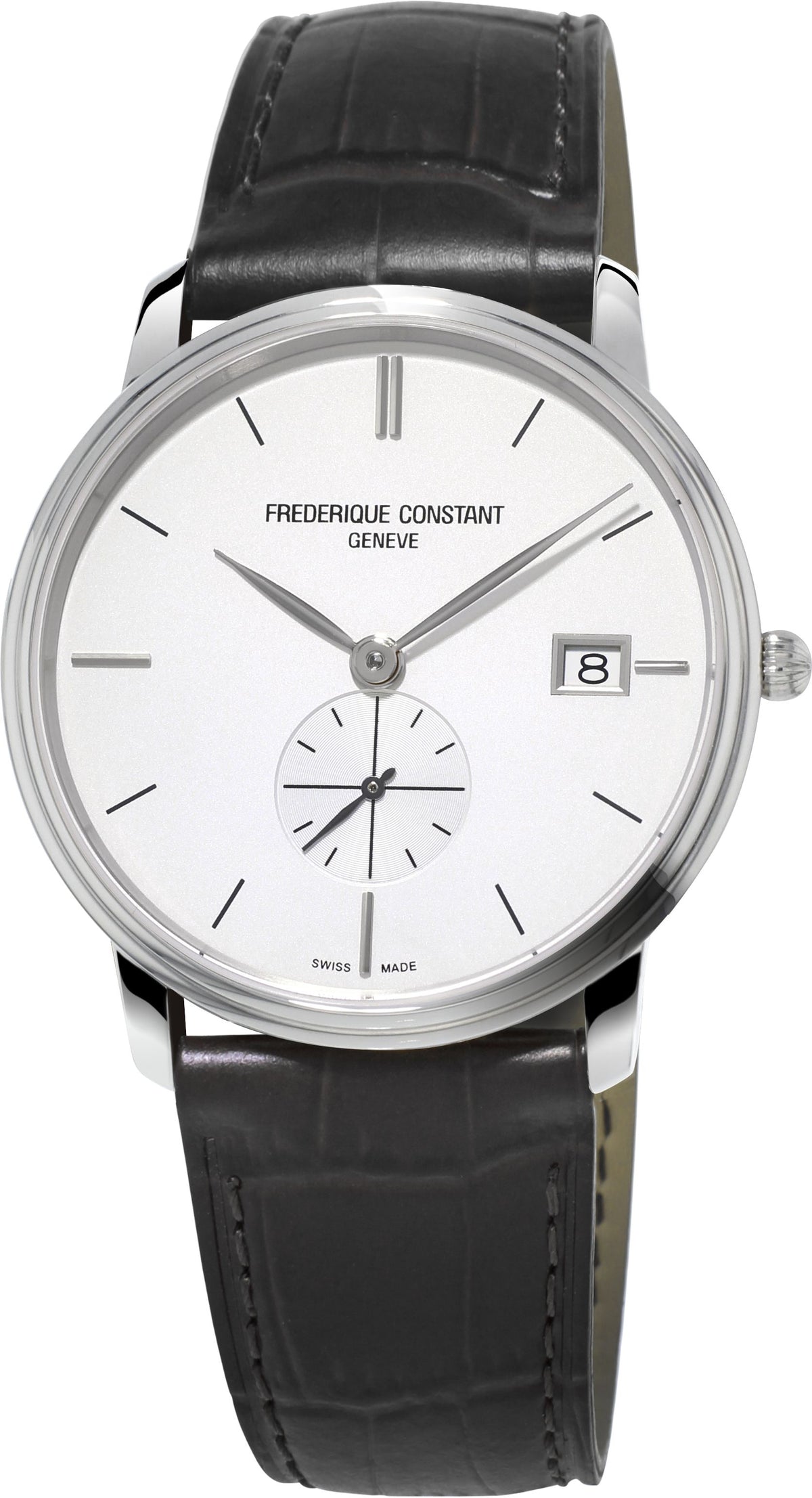 FREDERIQUE CONSTANT LADIES STAINLESS STEEL Silver-Tone Quartz SLIMLINE ...