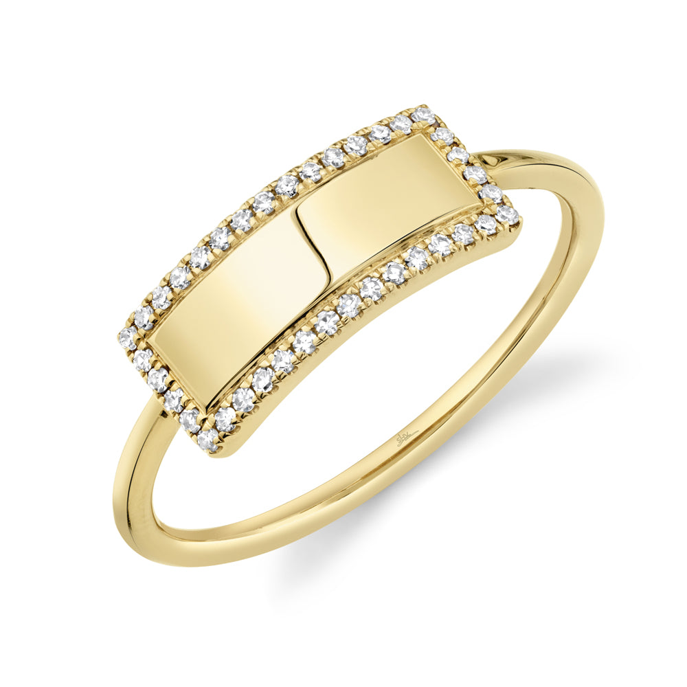SHY CREATION 14K GOLD & 0.11CT DIAMOND BAR RING — MulloysJewelry